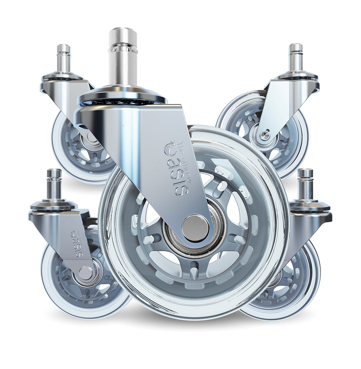 The Original Rollerblade Office Chair Wheels Silver | Lifetime Warranty ...